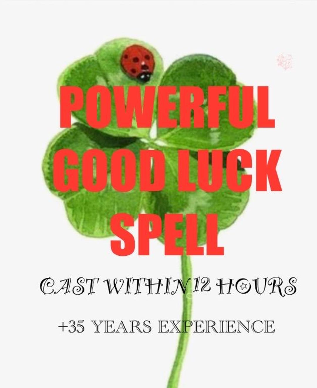 Powerful GOOD LUCK Spell/same Day/extreme Lucky Charm/abundance/extreme ...