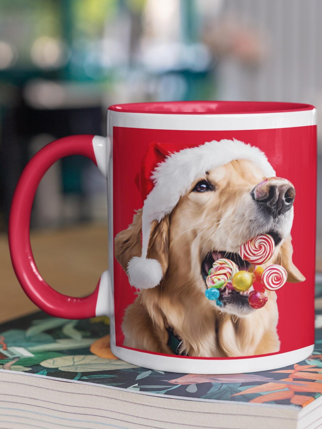 Golden Retriever Christmas Mug, Dog Coffee Mug for Christmas, Golden ...