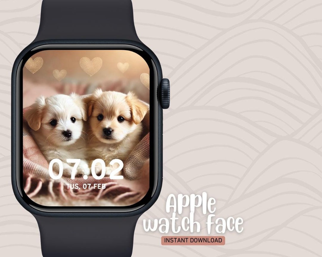 Cute Puppies Apple Watch Face, Cute Animal Watch Face, Dog Wallpaper ...
