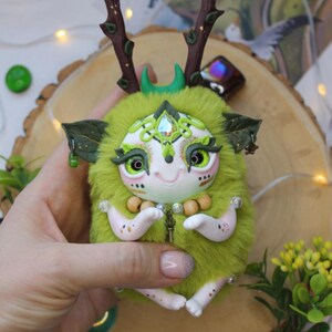 Spring Guardian of the Forest, Ears Made of Leaves, Horns Made of Twigs ...