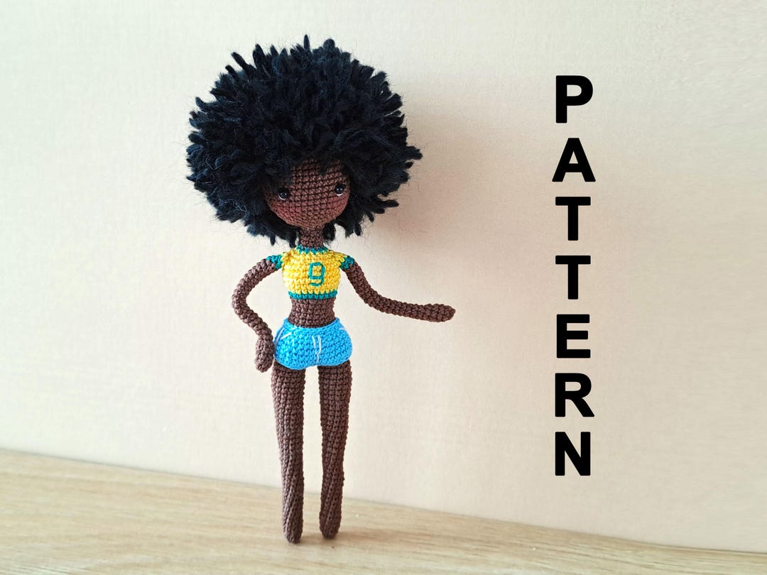 Pattern Brazilian Doll. Crochet Brazilian Doll. Tutorial Crochet Black ...