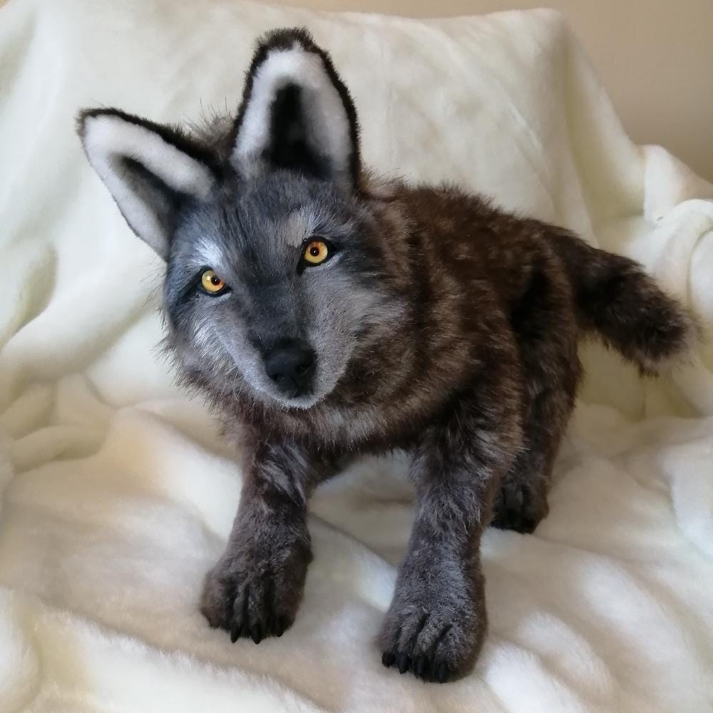 Custom Realistic Wolf Plush. Art Doll Animal. Pose Wolf. Wolf Art Doll ...