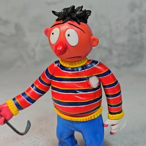 Ernie Sesame Street, FNF Mod Broken Strings, Polymer Clay Figurine ...