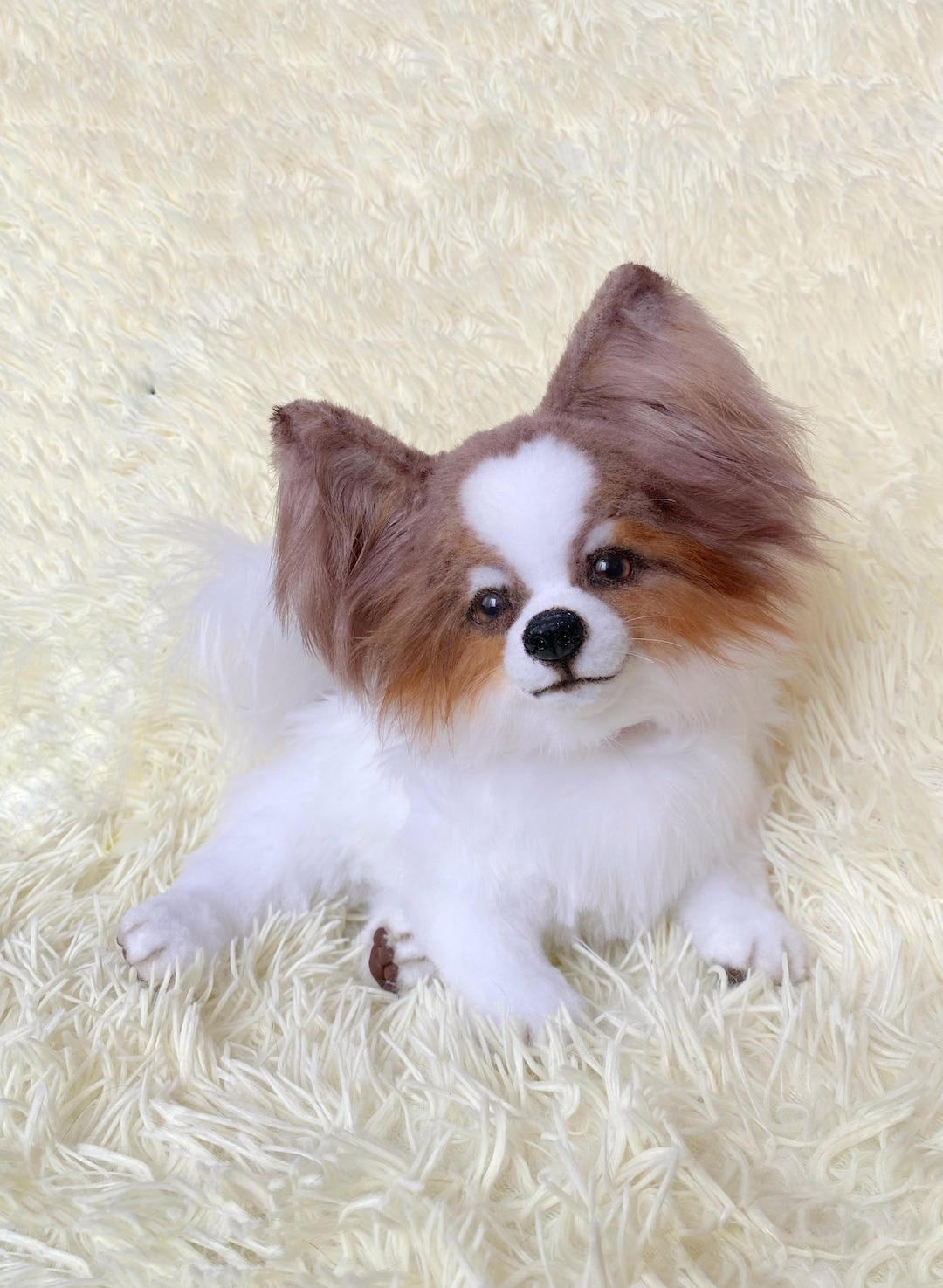 Papillon Dog Puppy Realistic Plush Toy - Etsy
