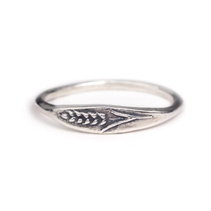 Handmade Wheat Ring, Nature Ring, Signet Ring, Nature Jewelry, Sterling ...