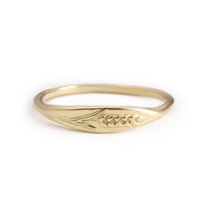 Handmade Wheat Ring, Nature Ring, Signet Ring, Nature Jewelry, Sterling ...