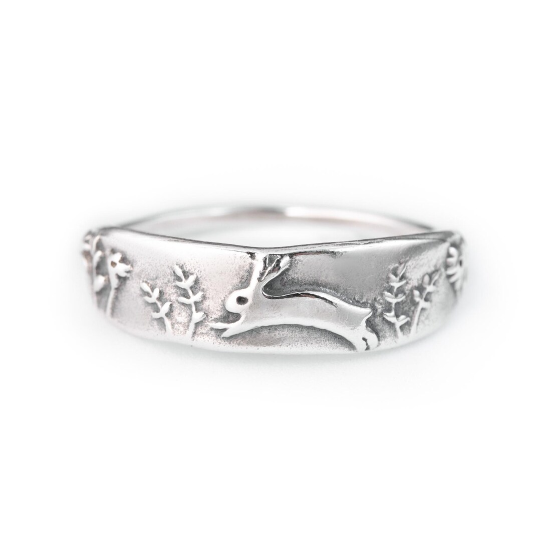 Anillo de conejito en el campo hecho a mano, anillo de conejo: anillo ...