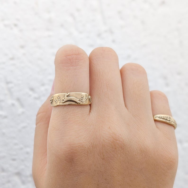 Anillo de conejito en el campo hecho a mano, anillo de conejo: anillo ...