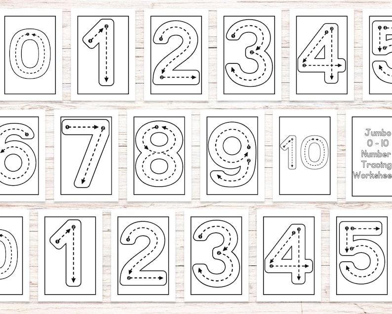 Number Tracing Worksheets Preschool Kindergarten Worksheets Printable ...