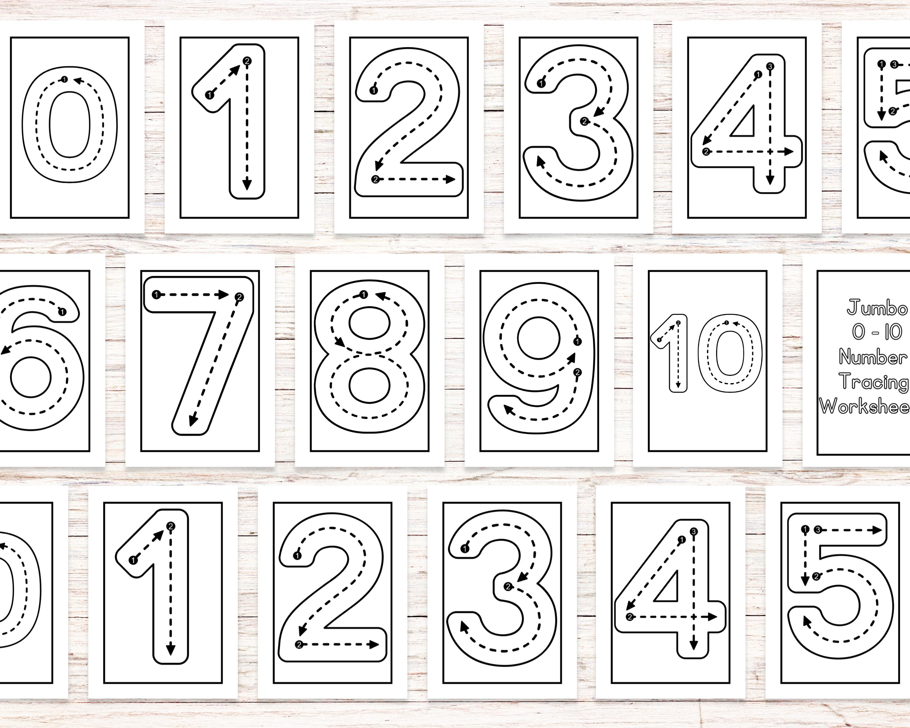 Number Tracing Worksheets Preschool Kindergarten Worksheets Printable ...