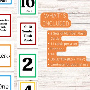 Number Flash Cards Bundles, Preschool Counting Flashs Tracing Number ...