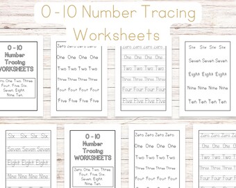 Number Tracing Worksheets Preschool Kindergarten Worksheets Printable ...