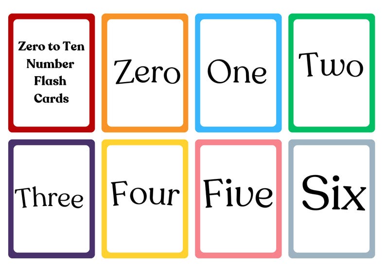 Number Flash Cards Bundles, Preschool Counting Flashs Tracing Number ...