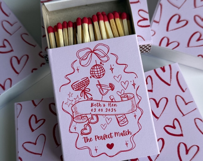 Personalized Wedding Matchboxes: Custom Favor Keepsakes - Etsy UK