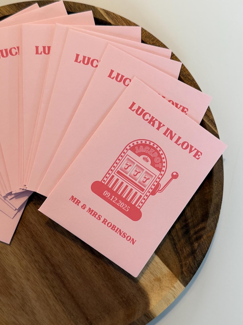 Scratch Card Envelope - Wedding Lucky in Love Envelope - Custom Design ...