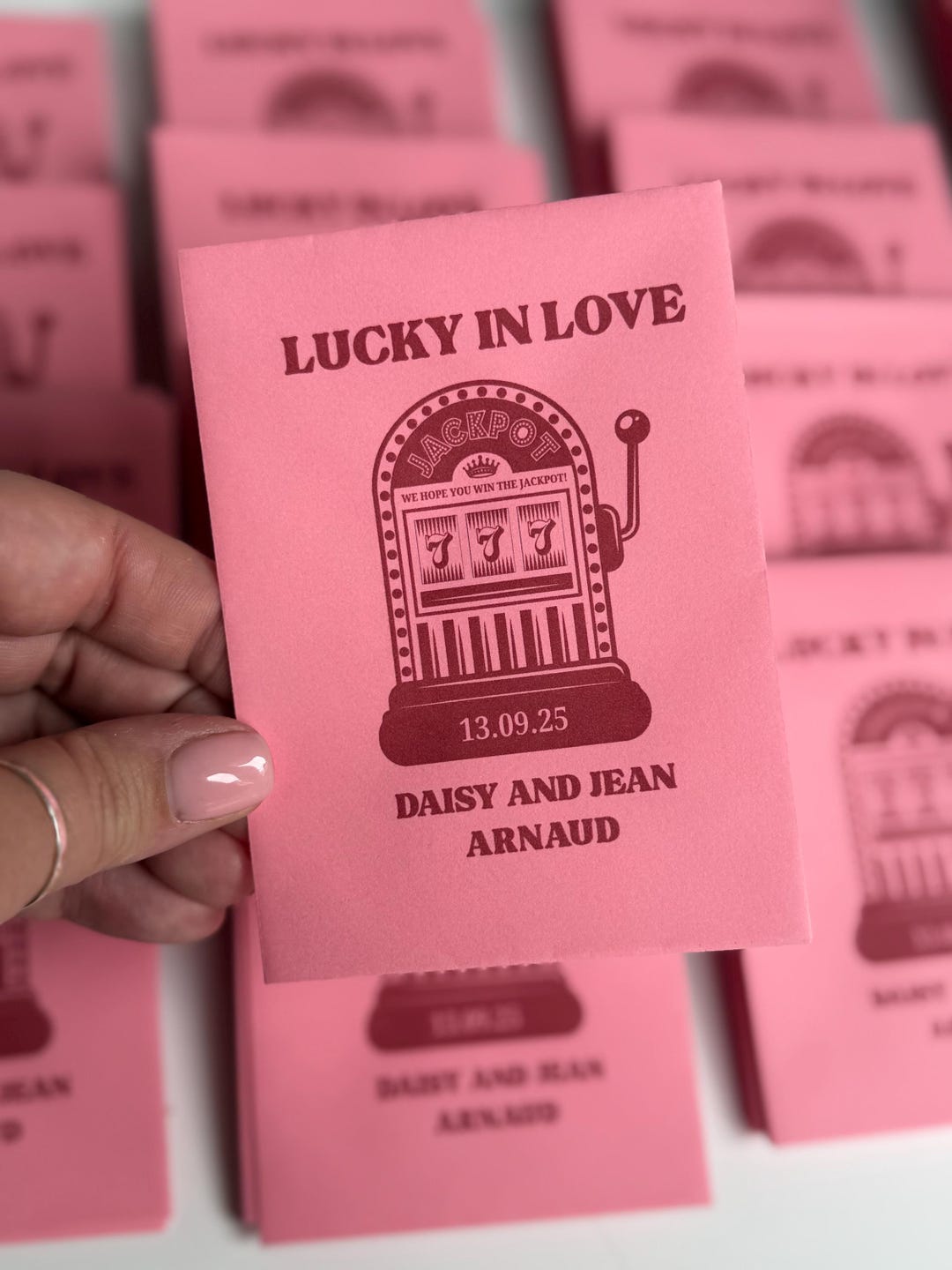 Scratch Card Envelope - Wedding Lucky in Love Envelope - Custom Design ...