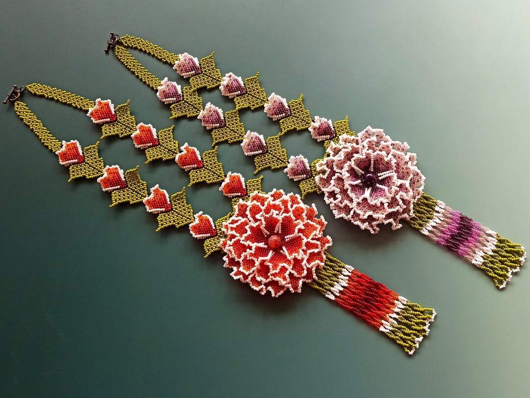 Video Beading Tutorial - 'DESERT SUN' Necklace - Etsy