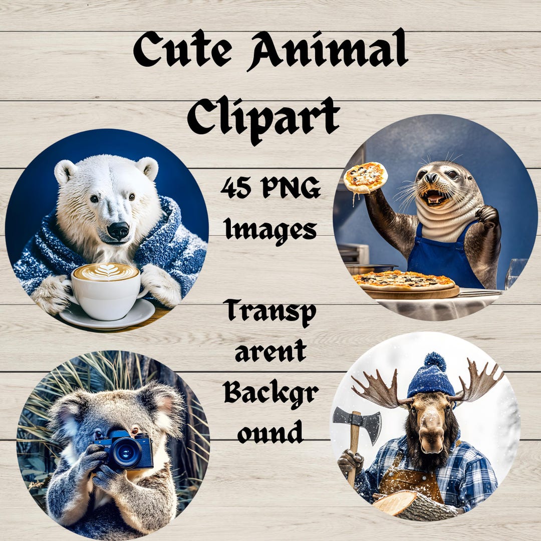 Cute Circular Animal Clipart, High Quality PNG Images, Transparent ...