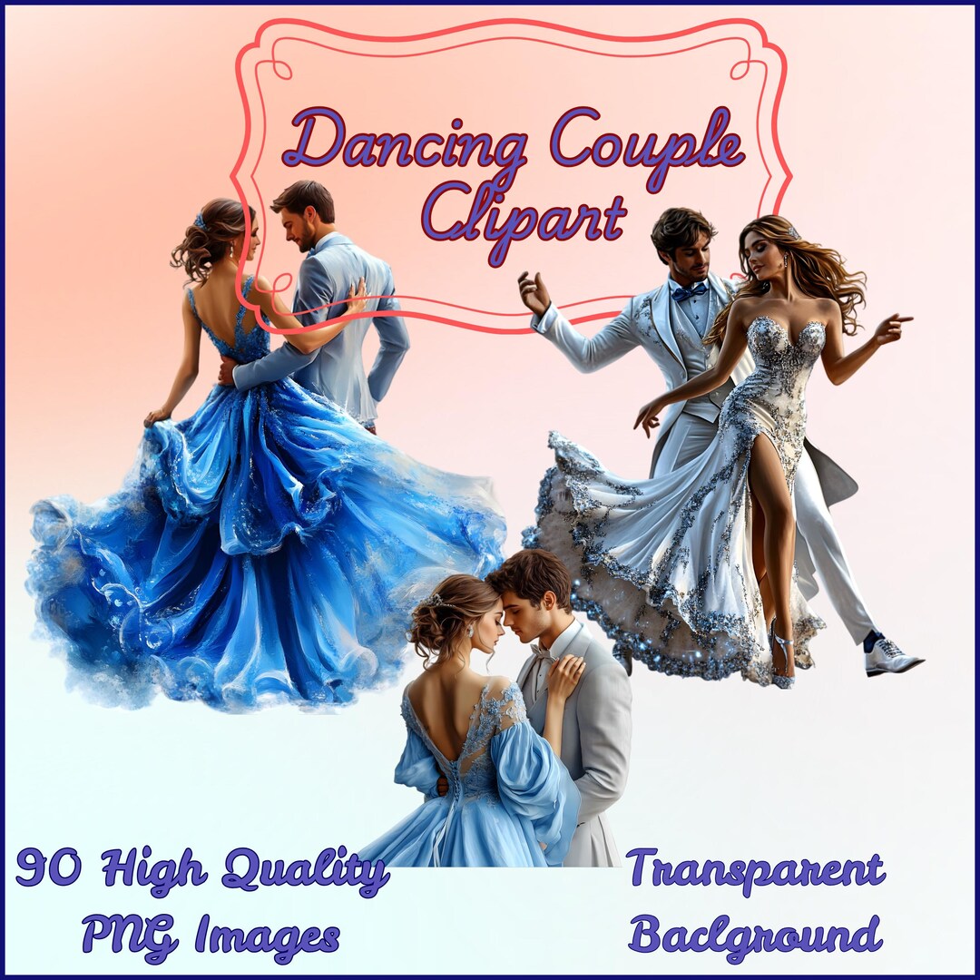 Romantic High Quality PNG Clipart Images of Young Couples Dancing ...