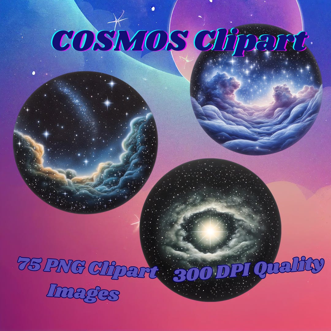 Cosmos Space Clipart Images Showing Planets, Nebulas, Galaxies, Stars ...