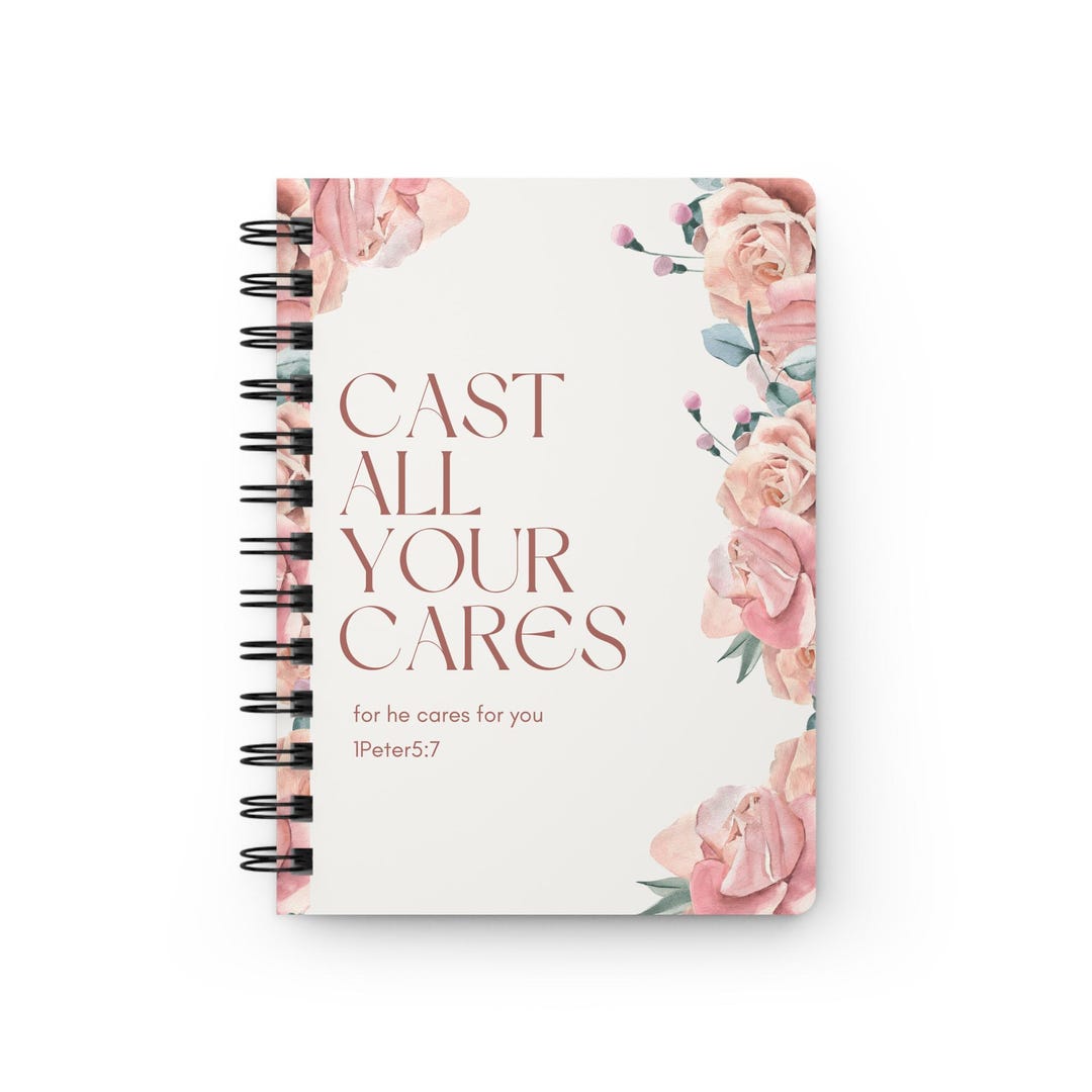Prayer Spiral Bound Journal Floral Designs With Uplifting Bible Verses ...