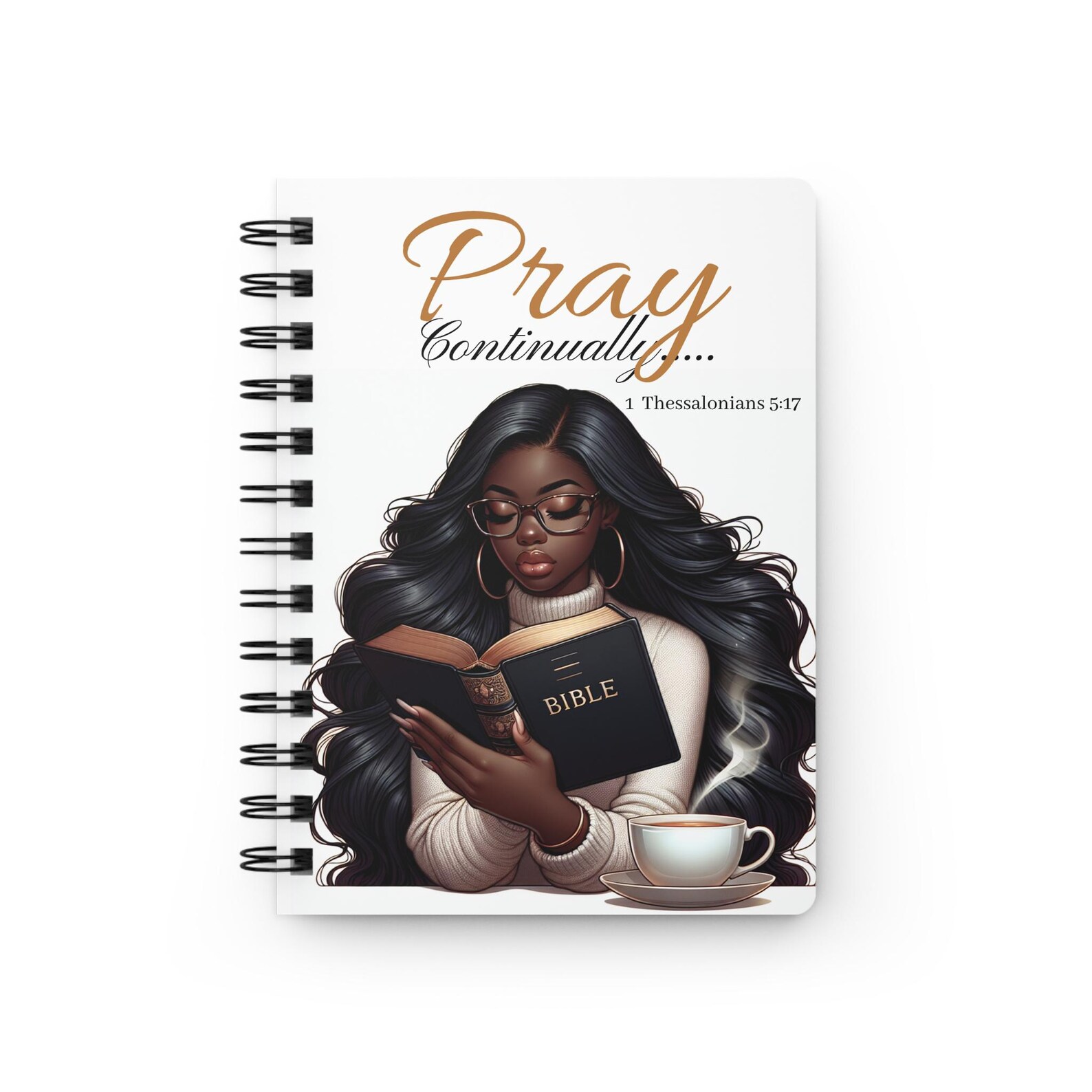 Pray Continually Spiral Bound Journal, Prayer Notebook for Bible Study ...
