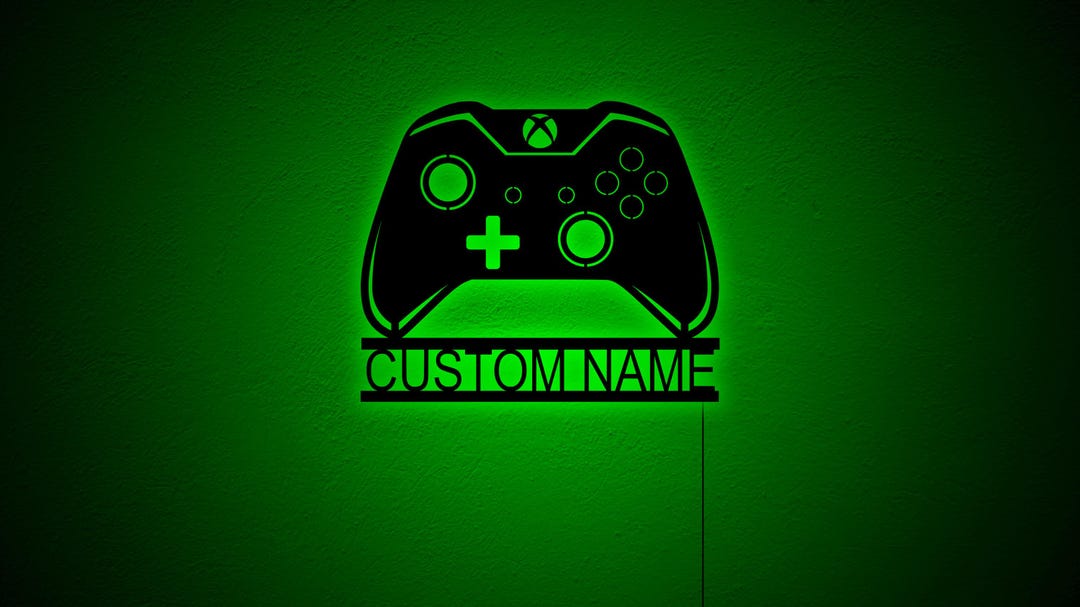 Custom Gaming Controller Light up Sign, Personalized Gift, Gamer RGB ...