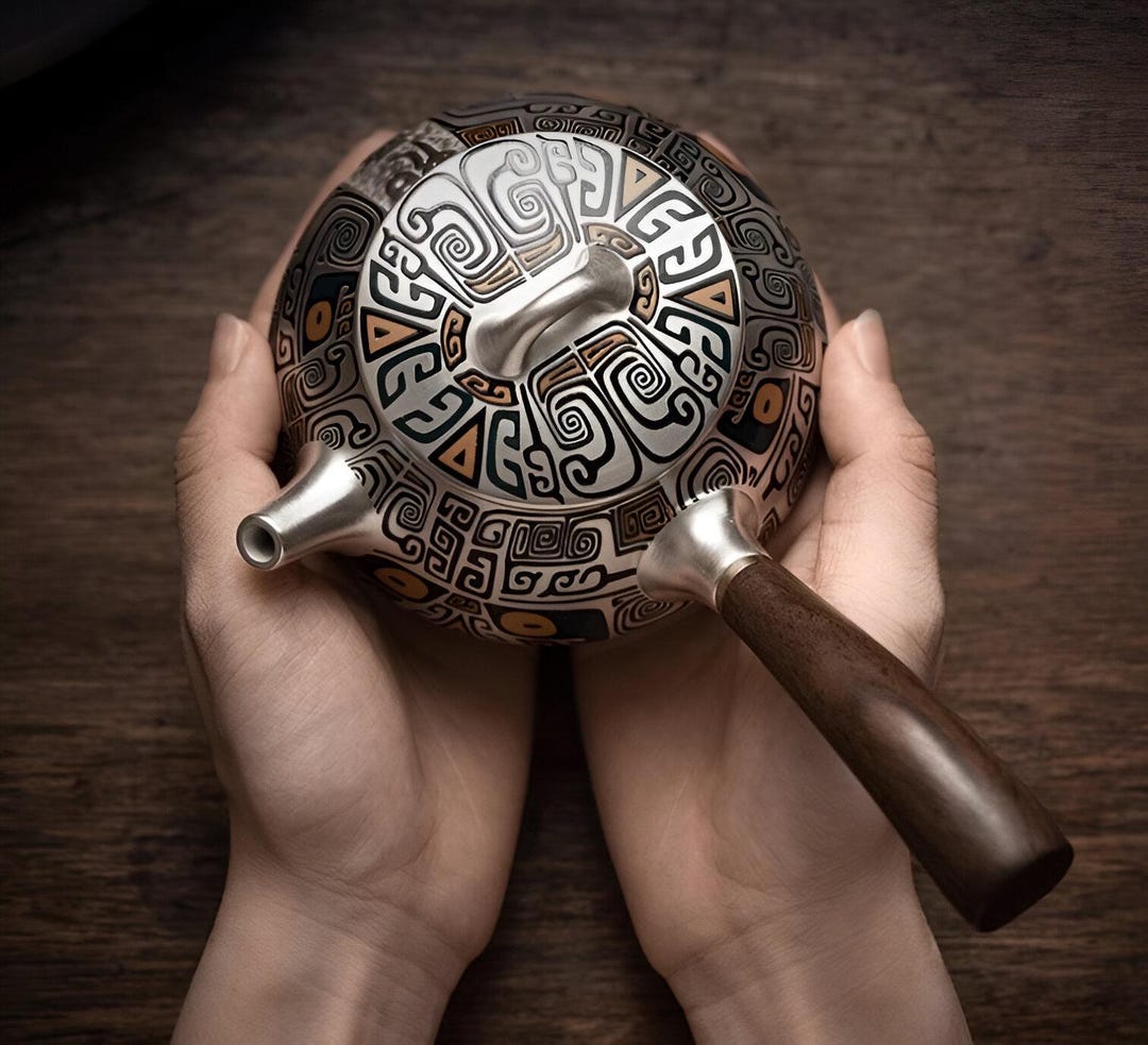 Silver Labyrinth Tea Set - Etsy