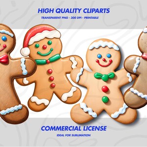 70 Gingerbread Man Clipart Set, Christmas Cookies, Gingerbread Family ...