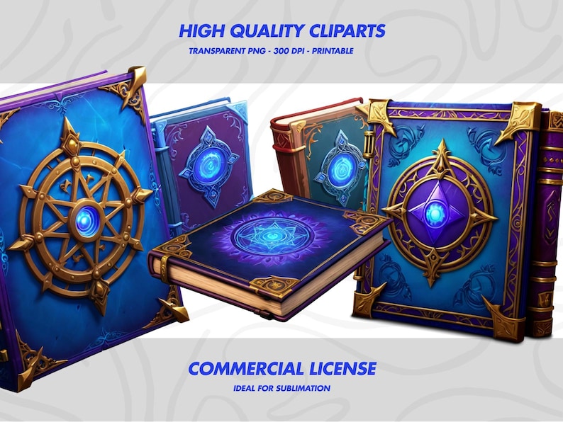 Fantasy Spell Book Clipart Bundle Magical, Witchy, Grimoire Pngs ...