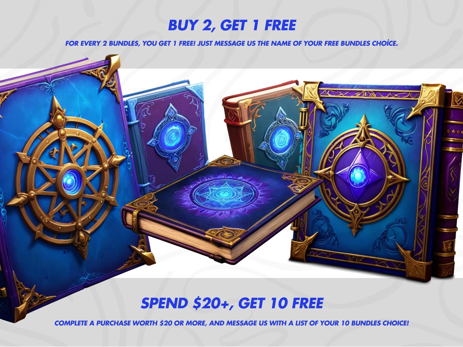 Fantasy Spell Book Prop Icons Pack Game Asset PNG Files Magic Tome ...