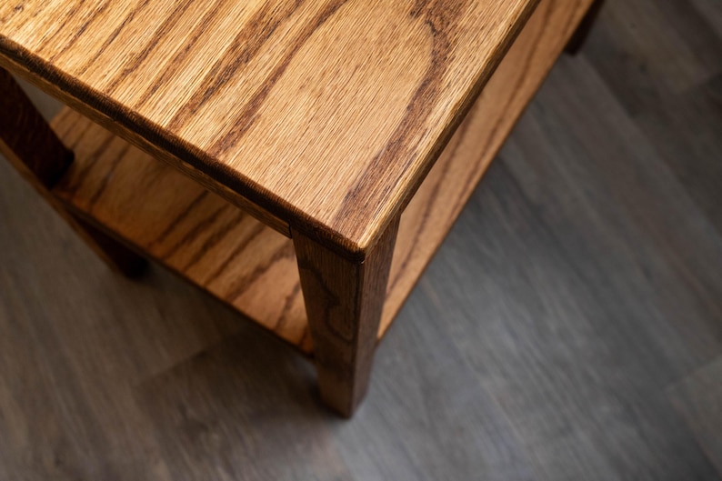 Mid Century Modern Side Table | Solid Oak Side Table | Side Table - Etsy
