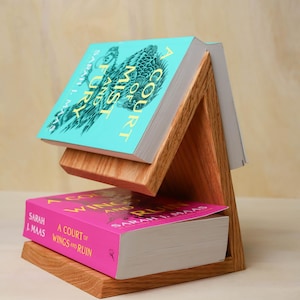 Handmade Book Place Holder | Oak Book Placeholder - Etsy