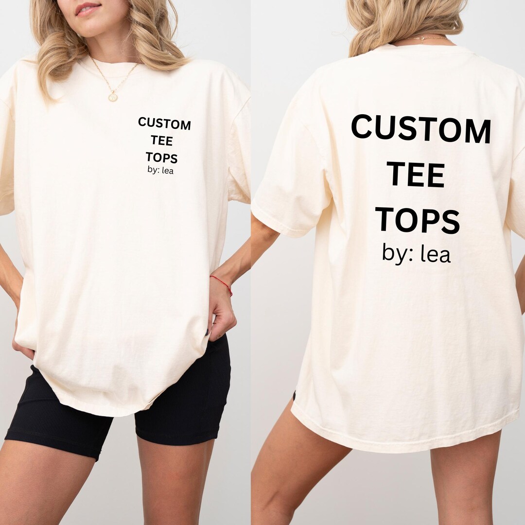 Custom Both Side Shirt, Custom Front Back Text, Custom Family Shirt ...