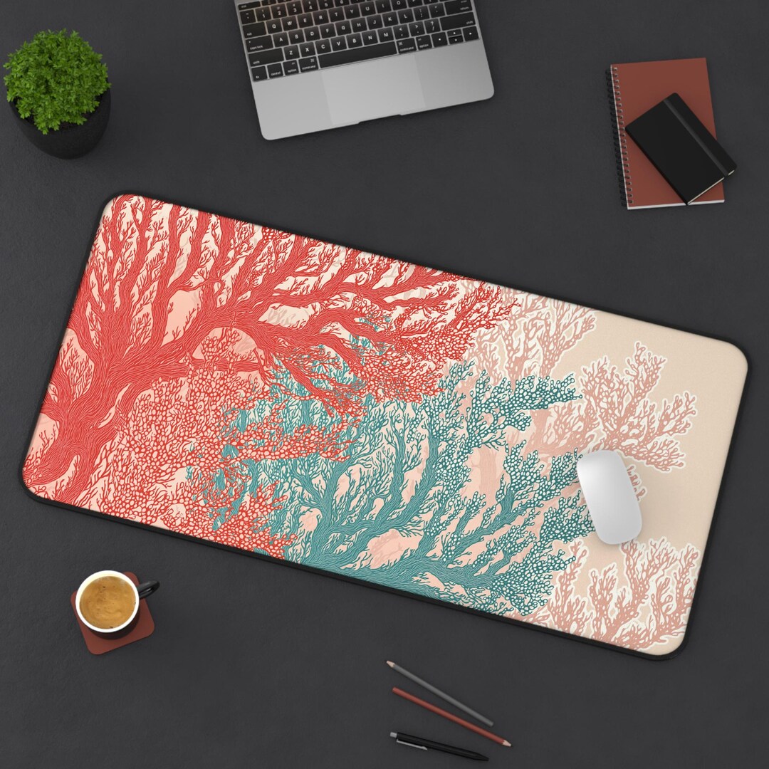 Coral Reef Best Desk Mat Underwater Large Mousepad Ocean Deskmat Gamer ...