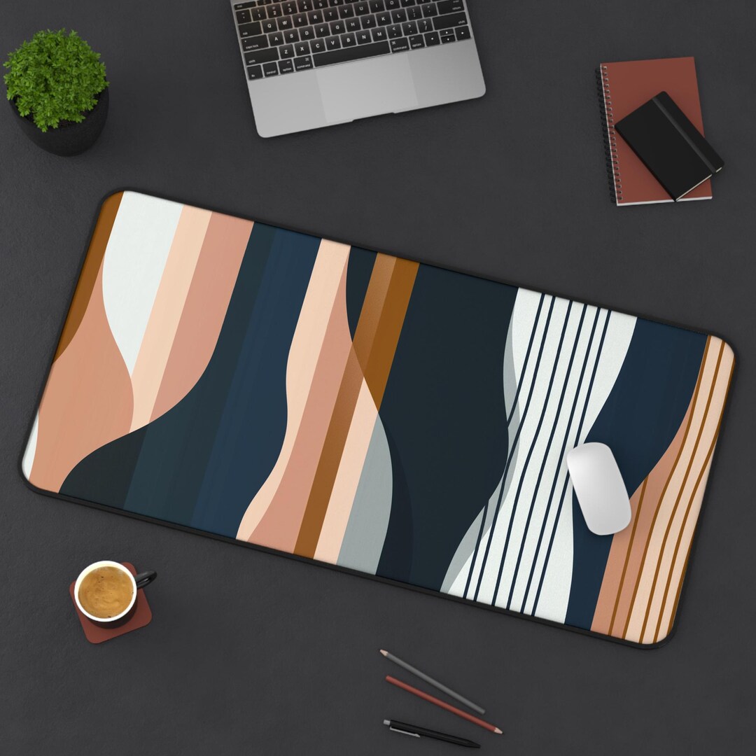 Abstract Best Desk Mat Peach Large Mousepad Bauhaus Deskmat Gamer Gift ...