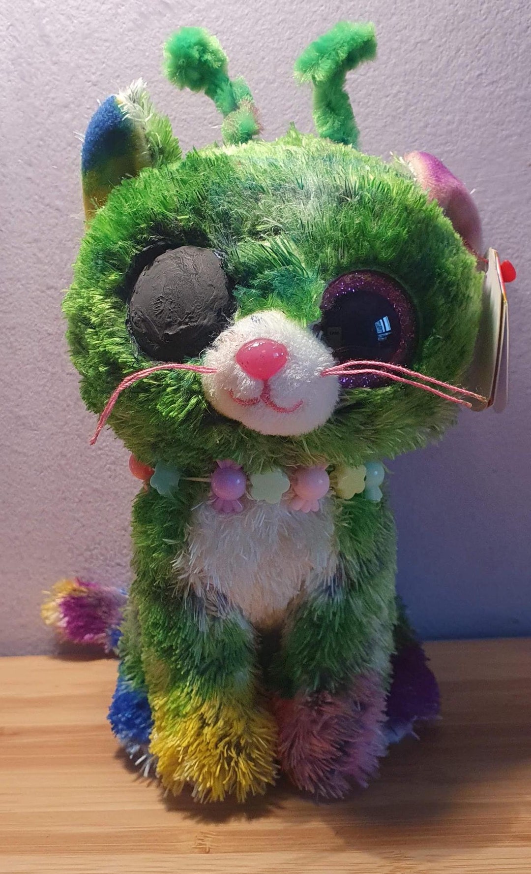 Beanie Boo Custom - Xaina- the Candy Alien Cat | Hand-painted Beanie ...
