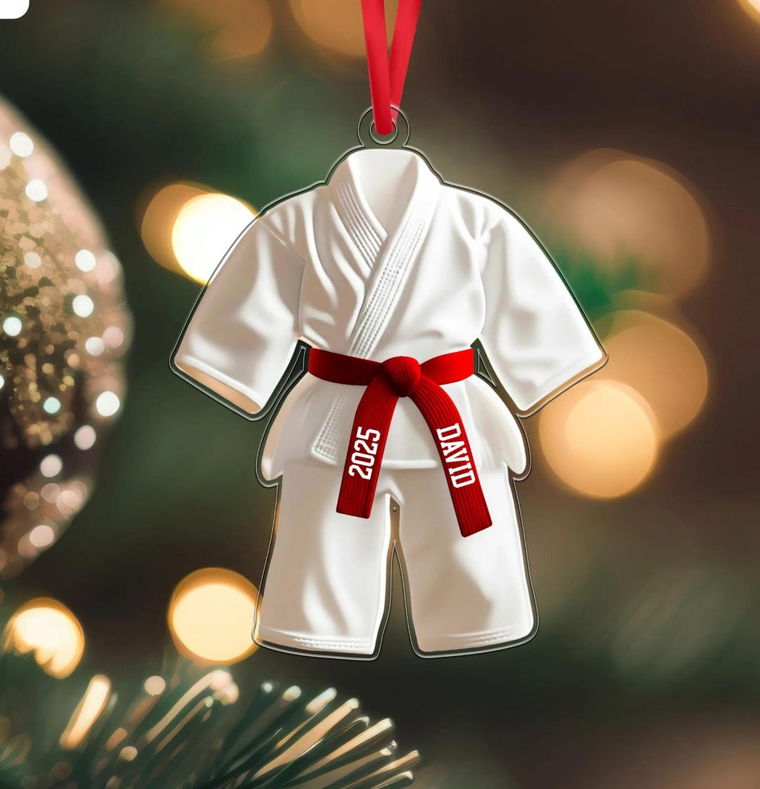 Personalized Karate Uniform Ornaments, Custom Martial Arts Ornaments ...
