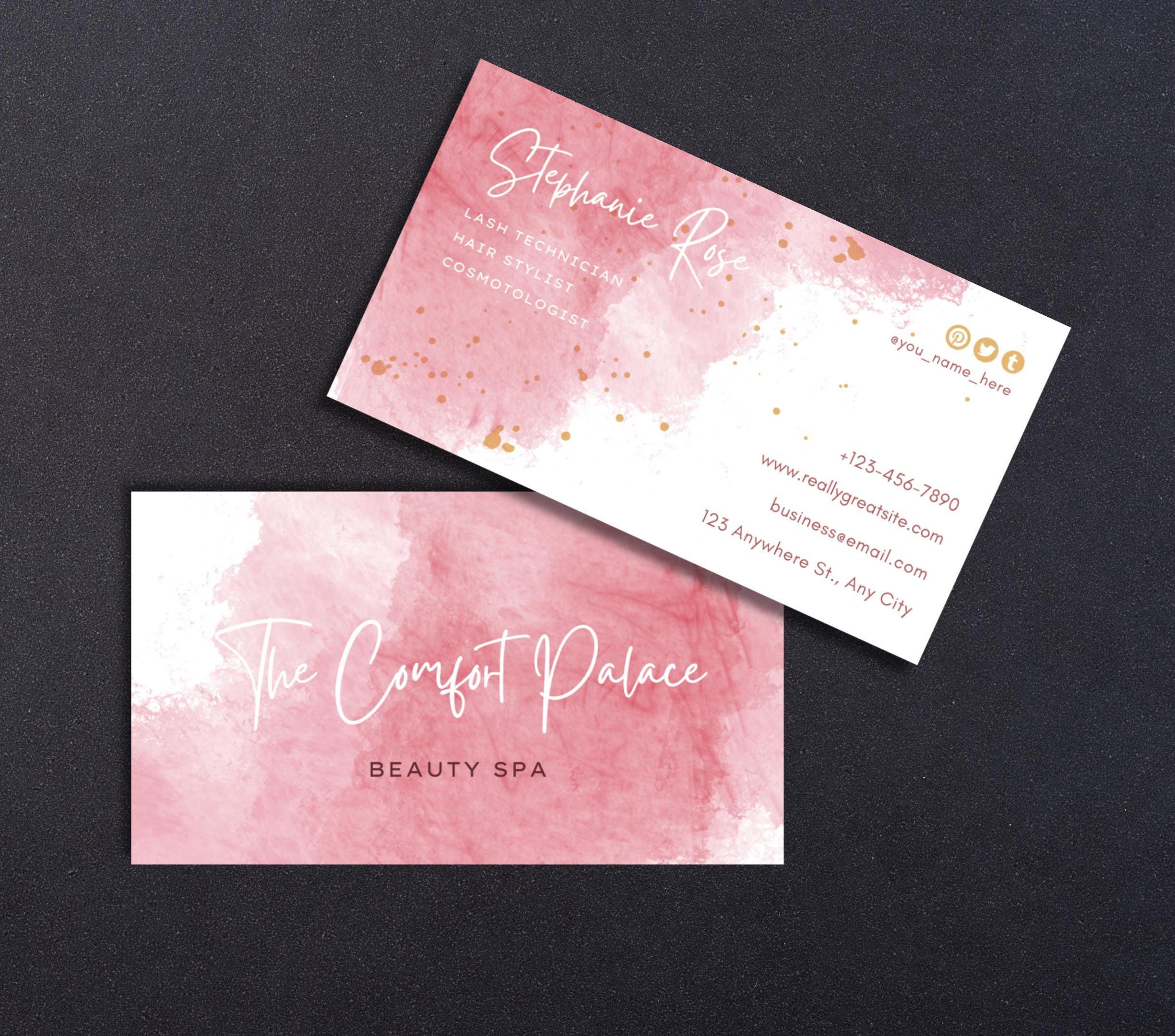Digital Business Card Template, Customizable Design for Chic Branding ...