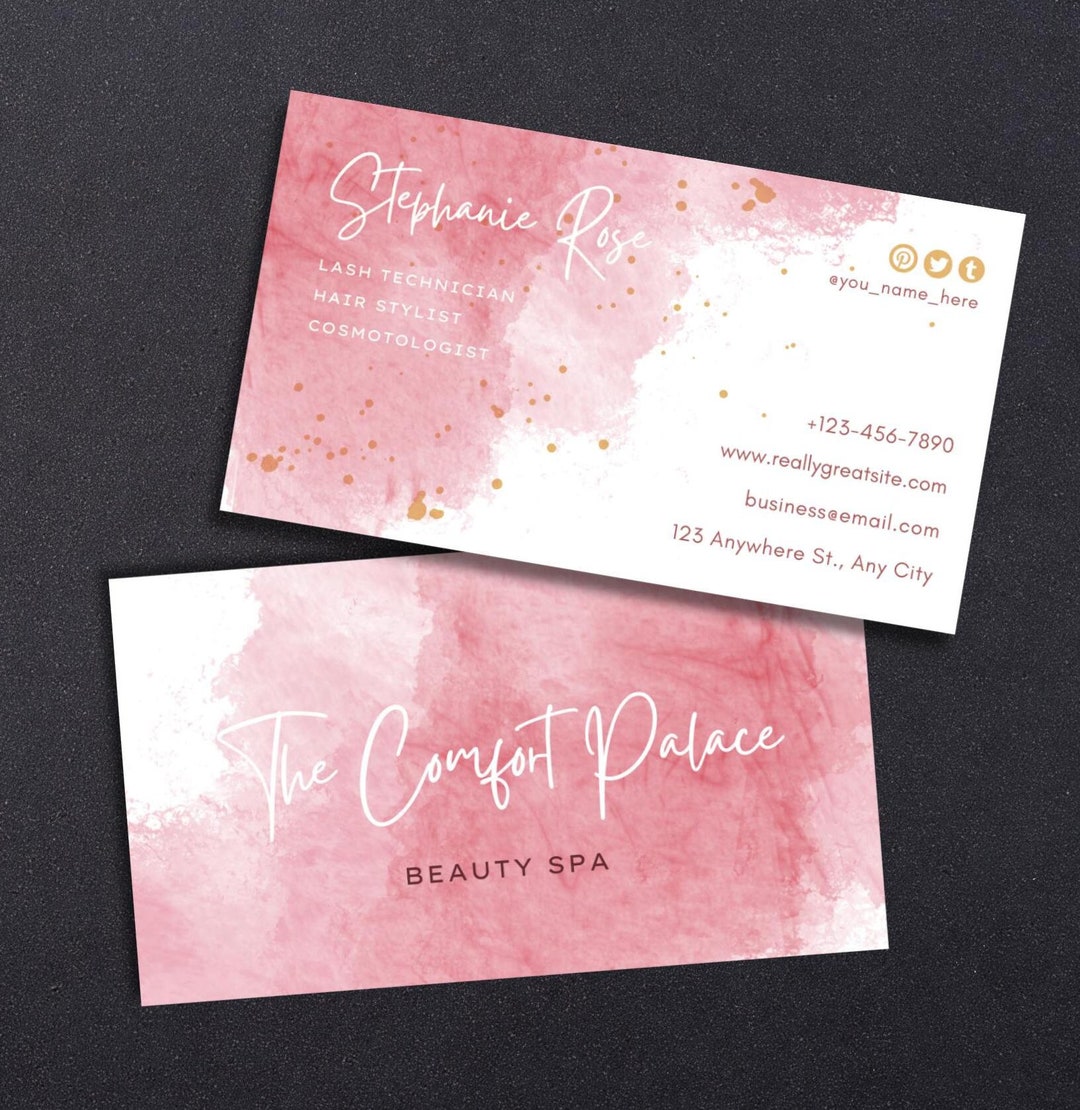 Digital Business Card Template, Customizable Design for Chic Branding ...