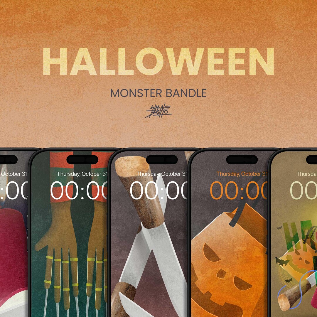 5 Halloween Phone Wallpaper Bundle, Ghostly Iphone, Spooky Phone ...