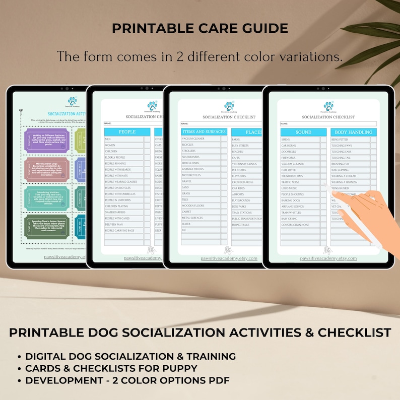 Printable Dog Socialization Activities & Checklist | Digital PDF for ...