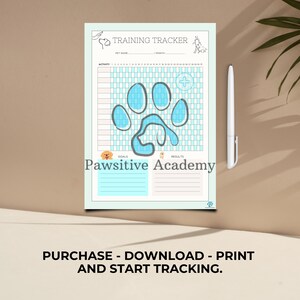 Printable Pet Training / Habit Tracker PDF - Customizable Monthly Goals ...