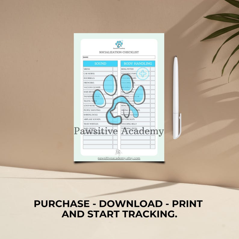 Printable Dog Socialization Activities & Checklist | Digital PDF for ...