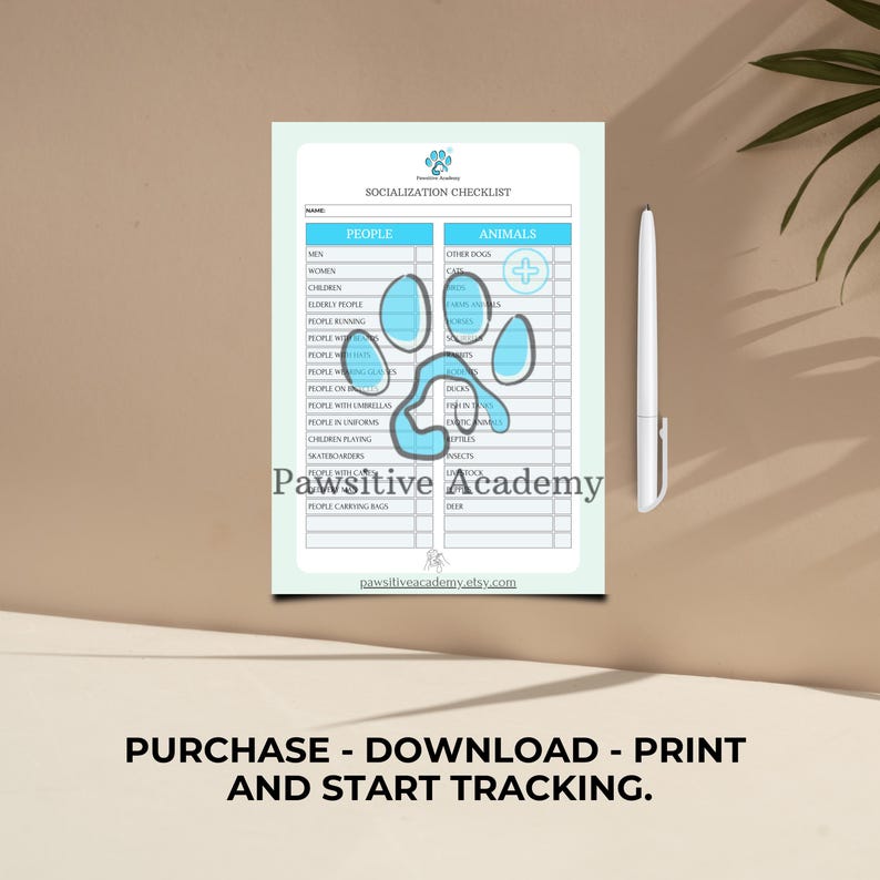 Printable Dog Socialization Activities & Checklist | Digital PDF for ...