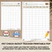 Pet Check-in/out Tracker Printable PDF – Cat & Dog Care Log for Pet ...