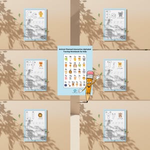 Animal-themed Interactive Alphabet Tracing Workbook for Kids - Fun ...