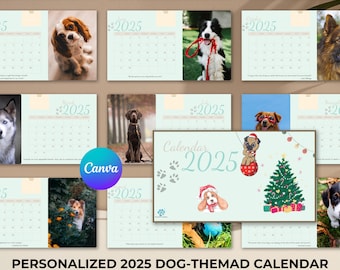 2025 Customizable Calendar | Digital Download, Printable With Monthly ...
