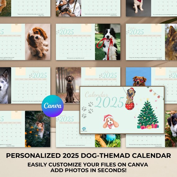 Paw Print Calendar 2025