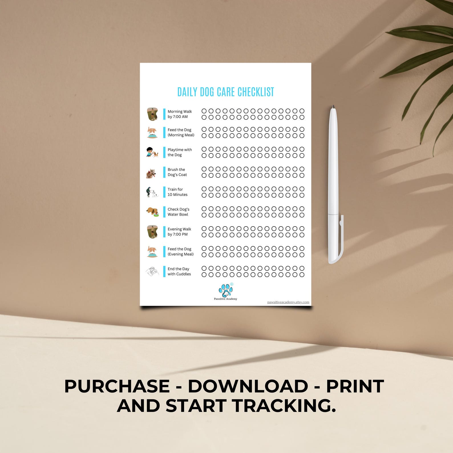 Pet Care & Routine Planner 2025 | Daily Dog Checklist, Weekly Schedule ...
